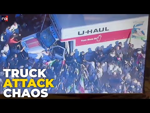 Chaos Erupts as U-Haul Slams into Iranian Protest in LA - Political ...